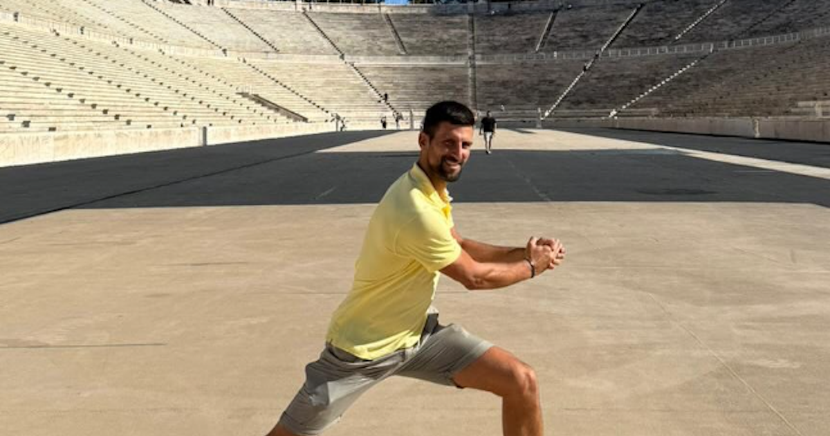 Ο Νόβακ Τζόκοβιτς στο Παναθηναϊκό Στάδιο: «Δοκίμασα το sliding stretch ...