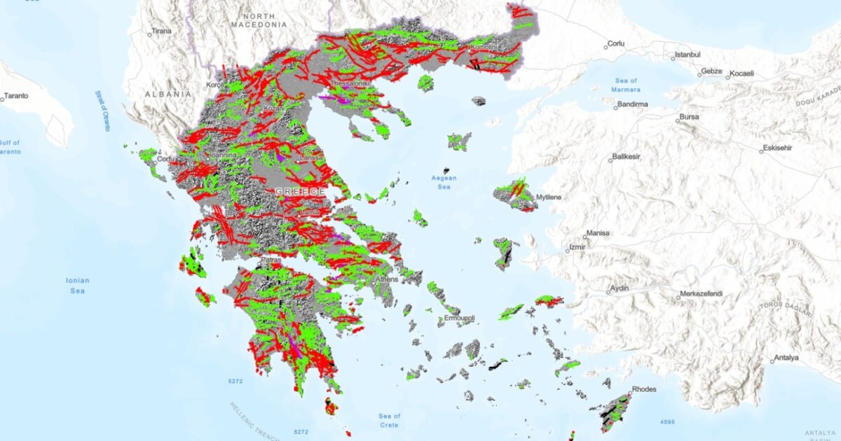 Δείτε τον πρώτο σεισμικό χάρτη της χώρας: Βρέθηκαν πάνω από 3.800 ίχνη ...